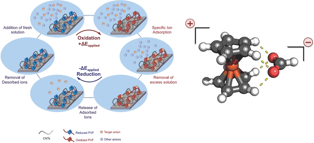 Anion-Selective Redox Electrodes: Electrochemically Mediated Separation ...